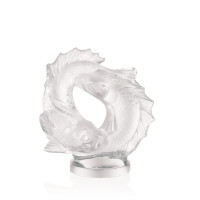 Lalique Fish Sculpture Sapphire | Gracious Style