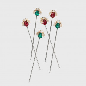 Joanna Buchanan Stripey Bee Swizzle Sticks, Set of Six | Gracious Style