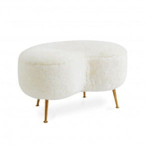 Four Hands Saldino Stool Beige Shearling | Gracious Style