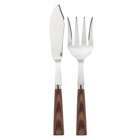 Sabre Djembe Natural Wood 2-Pc Fish Serving Set 11" (Knife, Fork ...