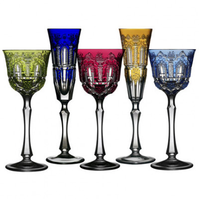 Kim Seybert Crackle Glass Gold Stemware | Gracious Style