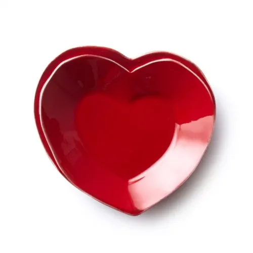 Vietri Lastra Red Heart Dish 6.5"W, 1.5"H | Gracious Style