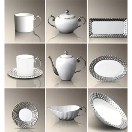 L'Objet Aegean Platinum Dinnerware | Gracious Style