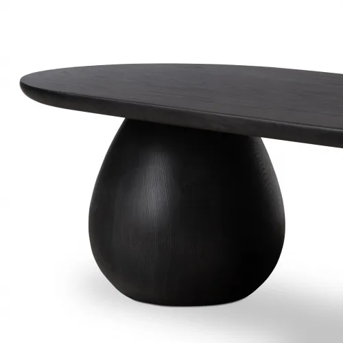 Four Hands Merla Wood Coffee Table Black Wash Ash | Gracious Style