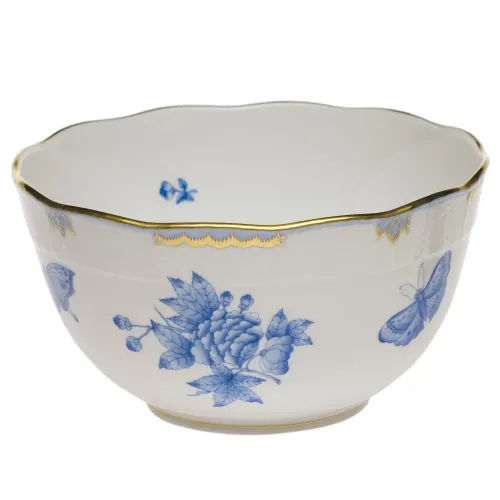 Herend Fortuna Blue Round Bowl (3.5 Pt) 7.5 In D | Gracious Style
