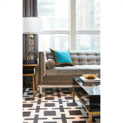 Jonathan Adler Nixon Reversible Peruvian Flatweave Black Rug | Gracious ...