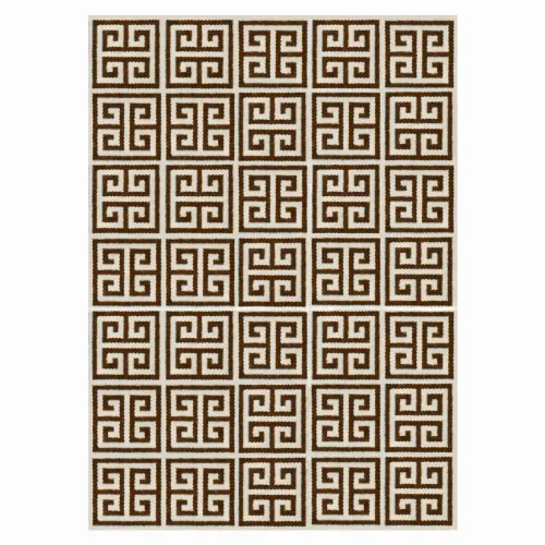 Jonathan Adler Greek Key Reversible Peruvian Flatweave Rug Brown 8' x ...