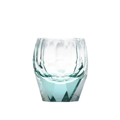 Moser Cubism Double Old Fashioned Beryl 7.3 oz | Gracious Style