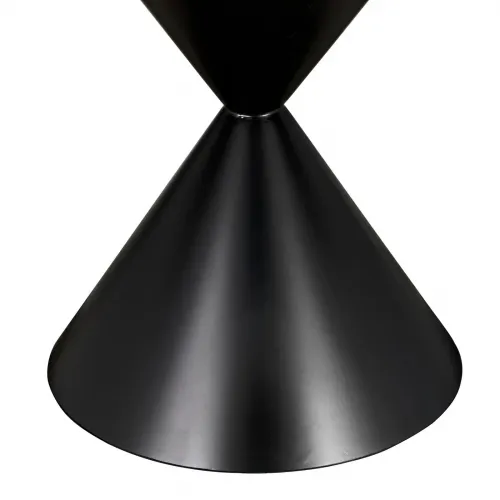 Noir Hourglass Dining Table, Black Steel | Gracious Style
