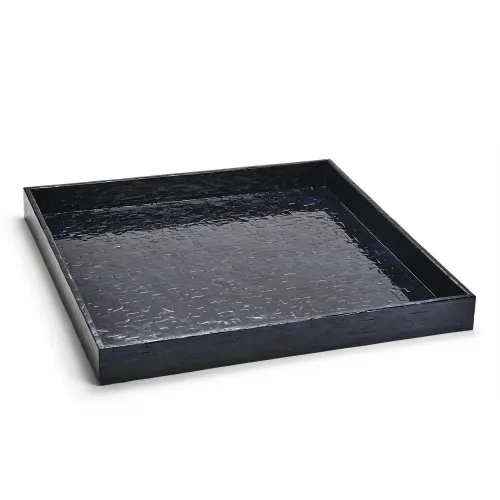 Tozai Midnight Blue Gallery Tray with Herringbone Pattern Mother of ...