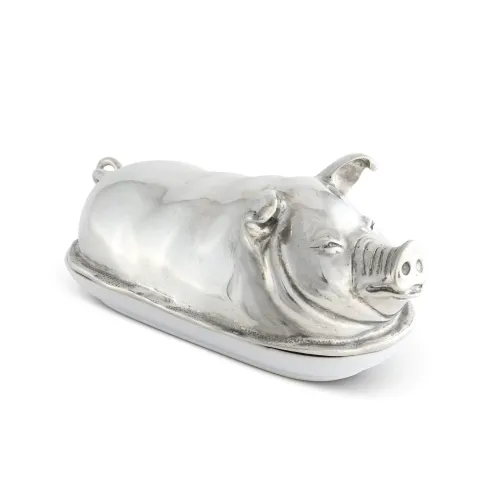 Vagabond House Garden Friends Happy Pig Butter Dish | Gracious Style