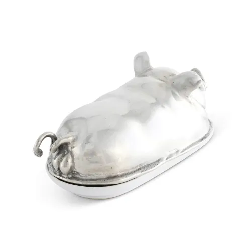 Vagabond House Garden Friends Happy Pig Butter Dish | Gracious Style