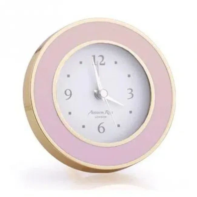 Addison Ross Pastel Pink & Gold Round Alarm Clock | Gracious Style