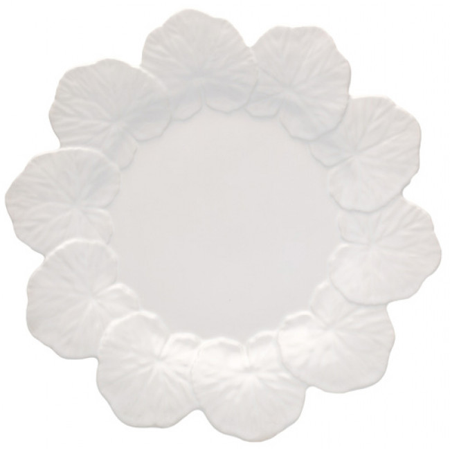 Bordallo Pinheiro Geranium White Dinner Plate | Gracious Style