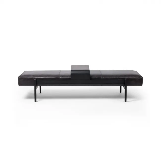 Four Hands Fawkes Bench Brushed Ebony | Gracious Style