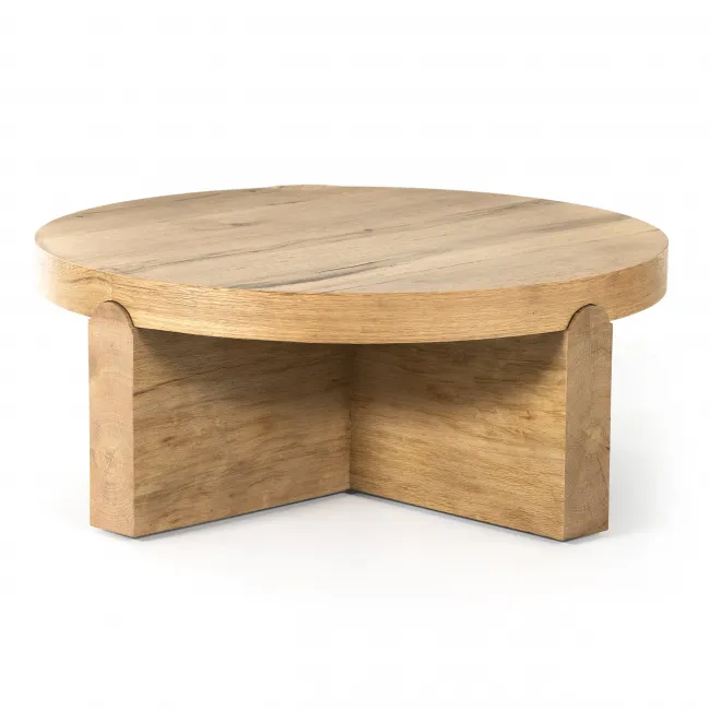 Four Hands Oscar Coffee Table Rustic Oak Veneer | Gracious Style
