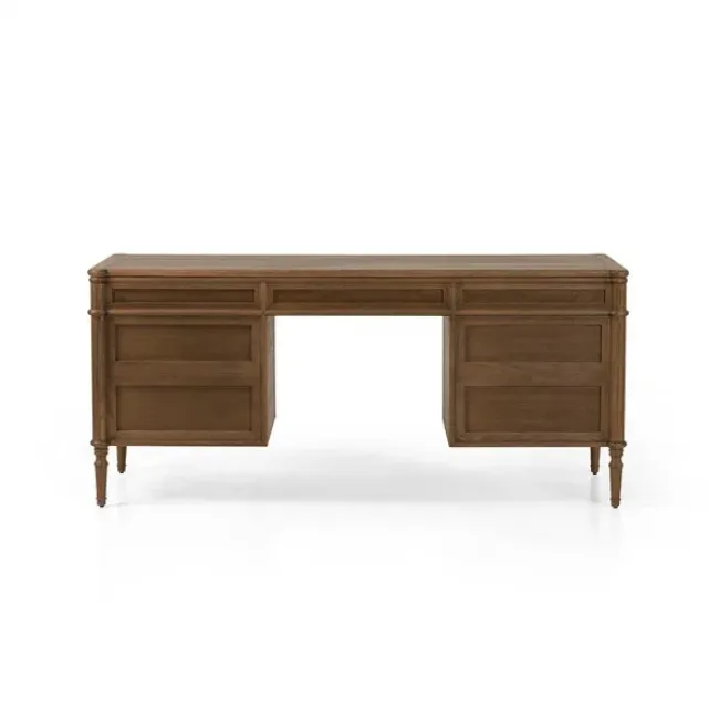 Four Hands Toulouse Executive Desk Toasted Oak | Gracious Style