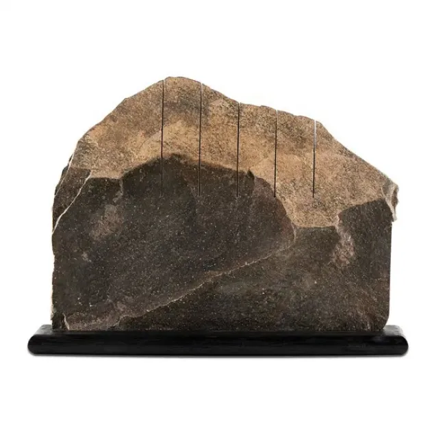 Four Hands Abstract Stone Sculpture Laja Dark Grey | Gracious Style