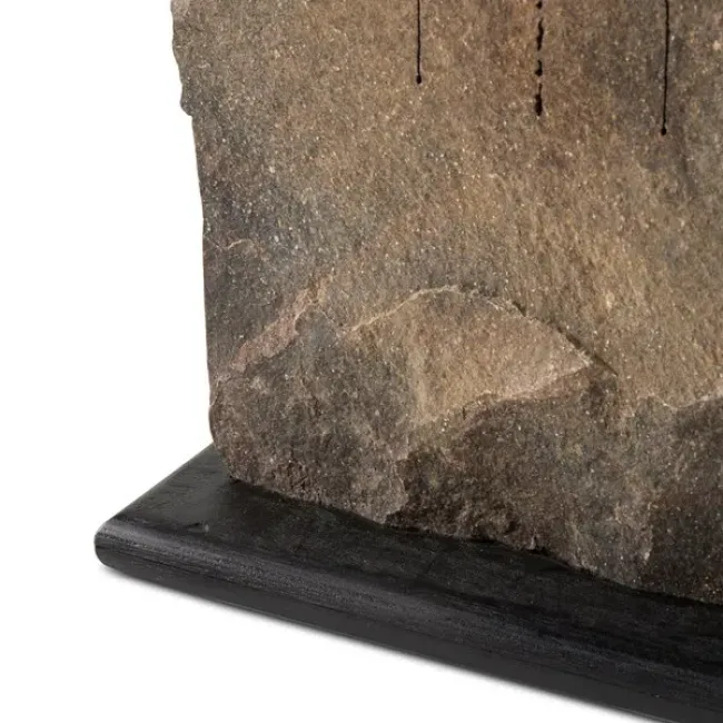 Four Hands Abstract Stone Sculpture Laja Dark Grey | Gracious Style