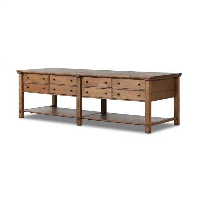 Four Hands Gardendale Kitchen Island Tan Oak | Gracious Style