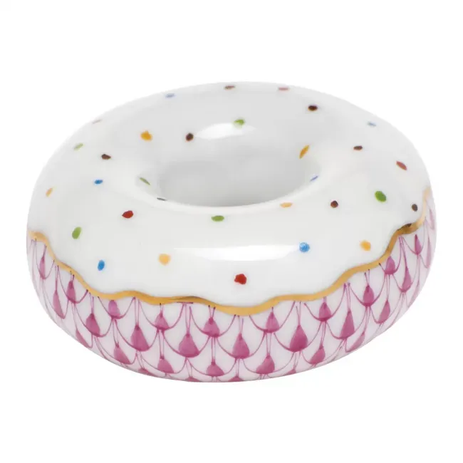 Herend Donut Raspberry 0.75 in H X 2 in D | Gracious Style