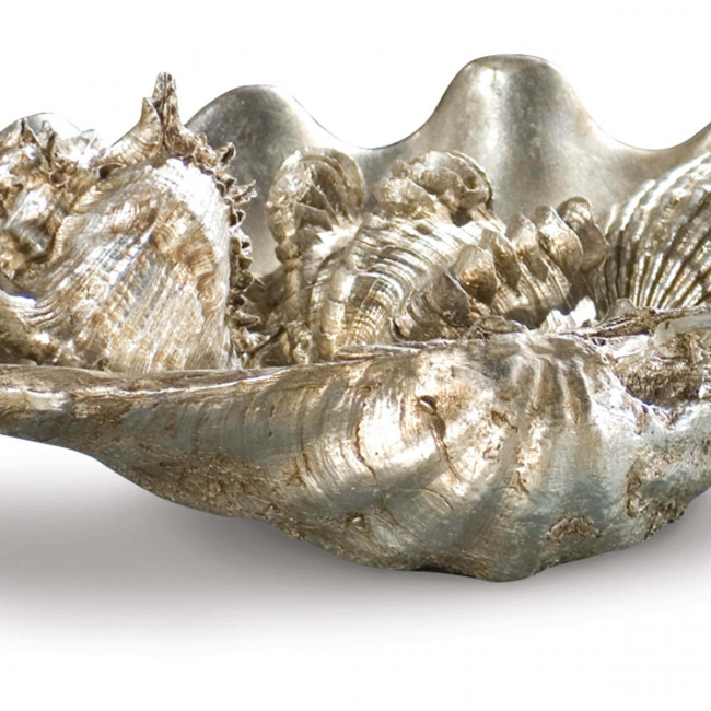 Regina Andrew Clam Shell Medium W/Small Shells, Silver | Gracious Style