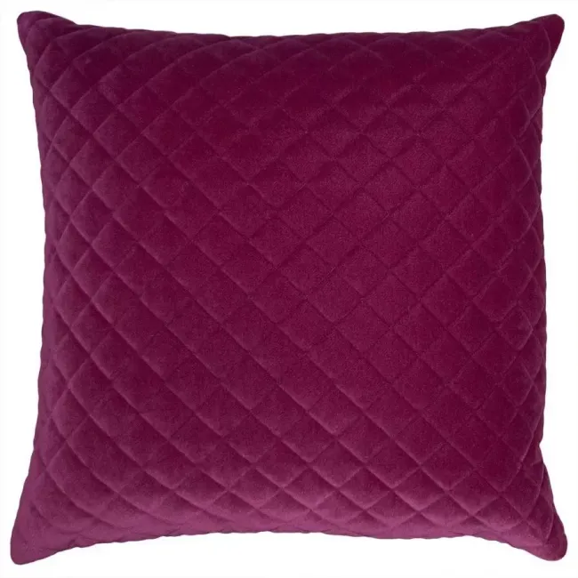 Square Feathers Quilted Fuchsia 12 x 24 in Pillow | Gracious Style