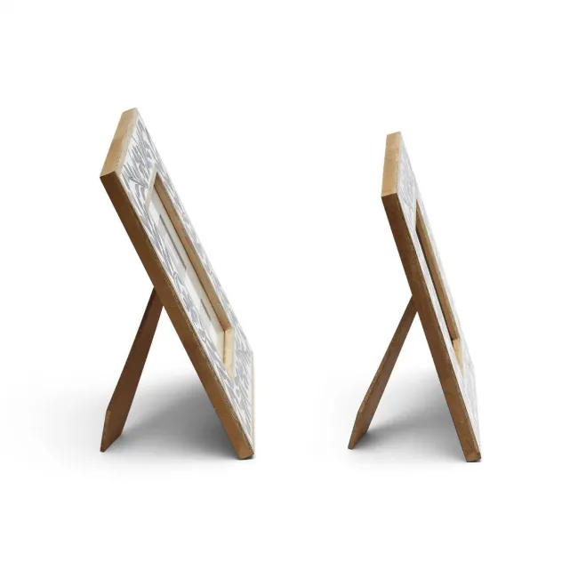 Two's Company Blue Belle Set of 2 Bone Inlay Photo Frames (4" x 6", 5 ...