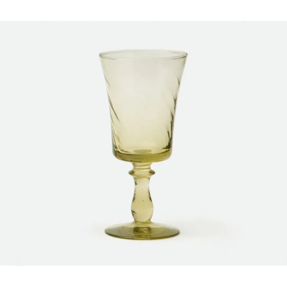 Blue Pheasant Colette Sage Green, Wine Glass, Hand Blown, Pack of 6 ...