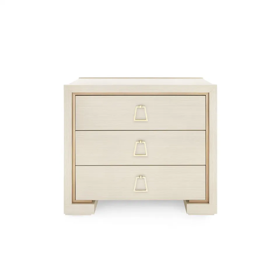 Villa & House Blake 3-Drawer Side Table Blanched Oak | Gracious Style