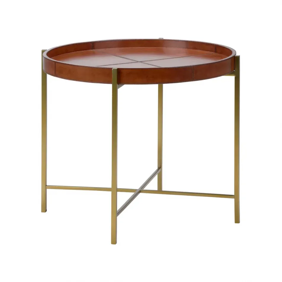 Chelsea House Loft Leather Side Table | Gracious Style
