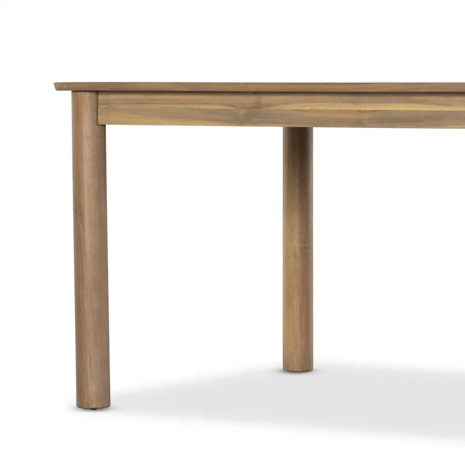 Four Hands Wilson Outdoor Dining Table 84" Ashen Acacia | Gracious Style
