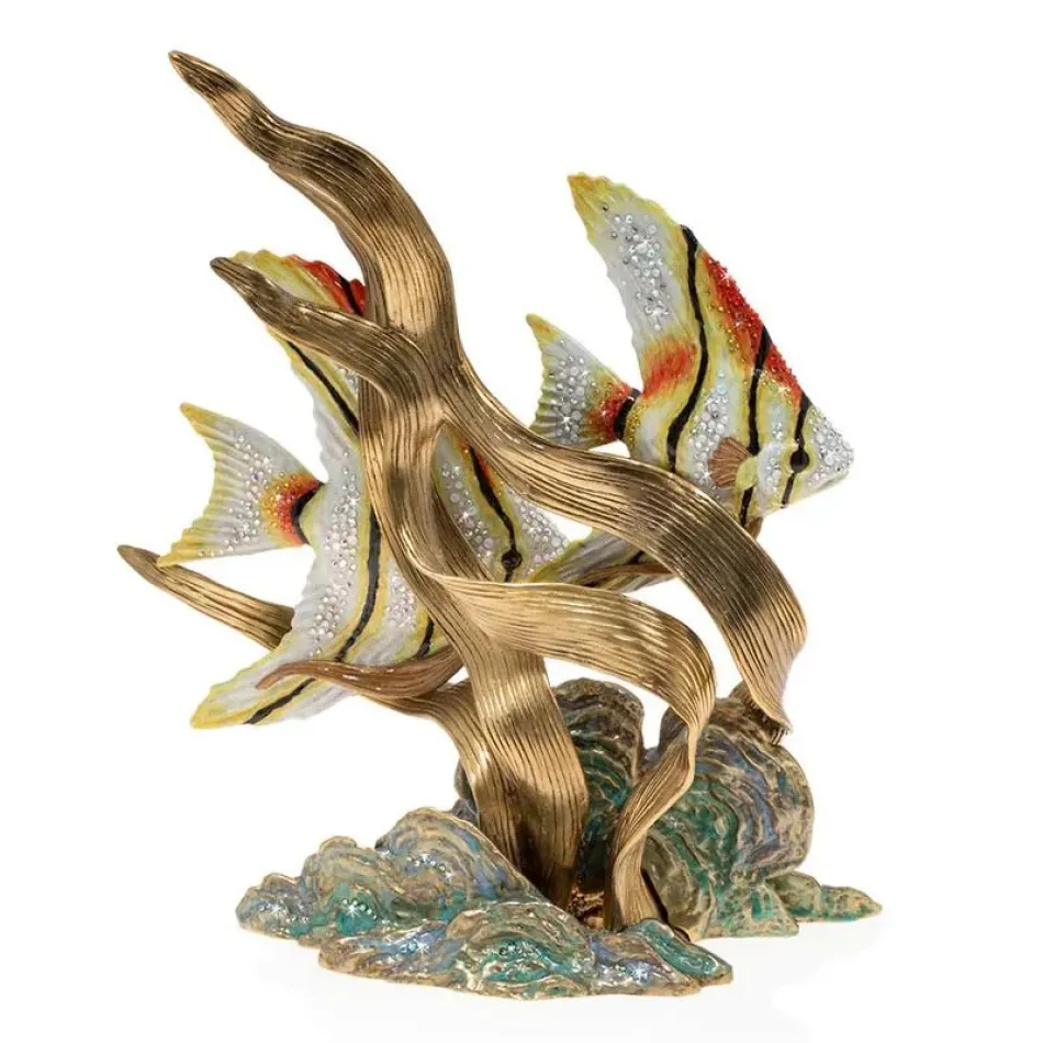 Jay Strongwater Swimming Angel Fish Figurine (Special Order) | Gracious ...