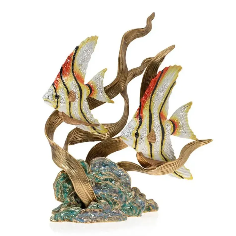 Jay Strongwater Swimming Angel Fish Figurine (Special Order) | Gracious ...