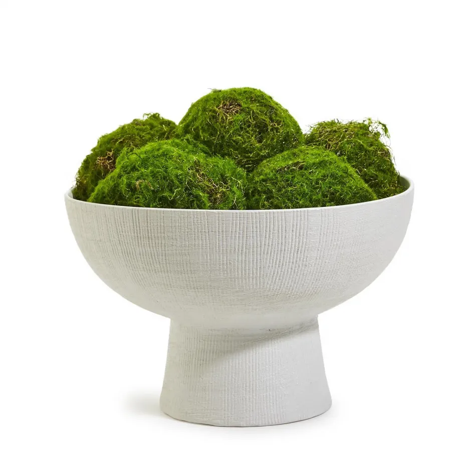 Tozai 12" Steel Scratch Pedestal Bowl Ceramic | Gracious Style