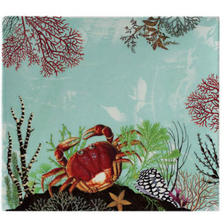 Gien France Ocean Square Plate 11 1/2 In X 10 1/2 In | Gracious Style