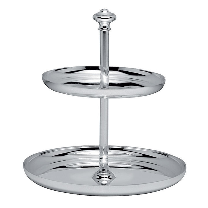Christofle Albi Silver Plated Two-Tier Dessert Stand | Gracious Style