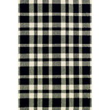Dash & Albert Tattersall Black Woven Cotton Rug | Gracious Style