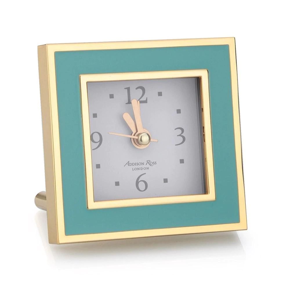 Addison Ross Blue & Gold Square Alarm Clock | Gracious Style