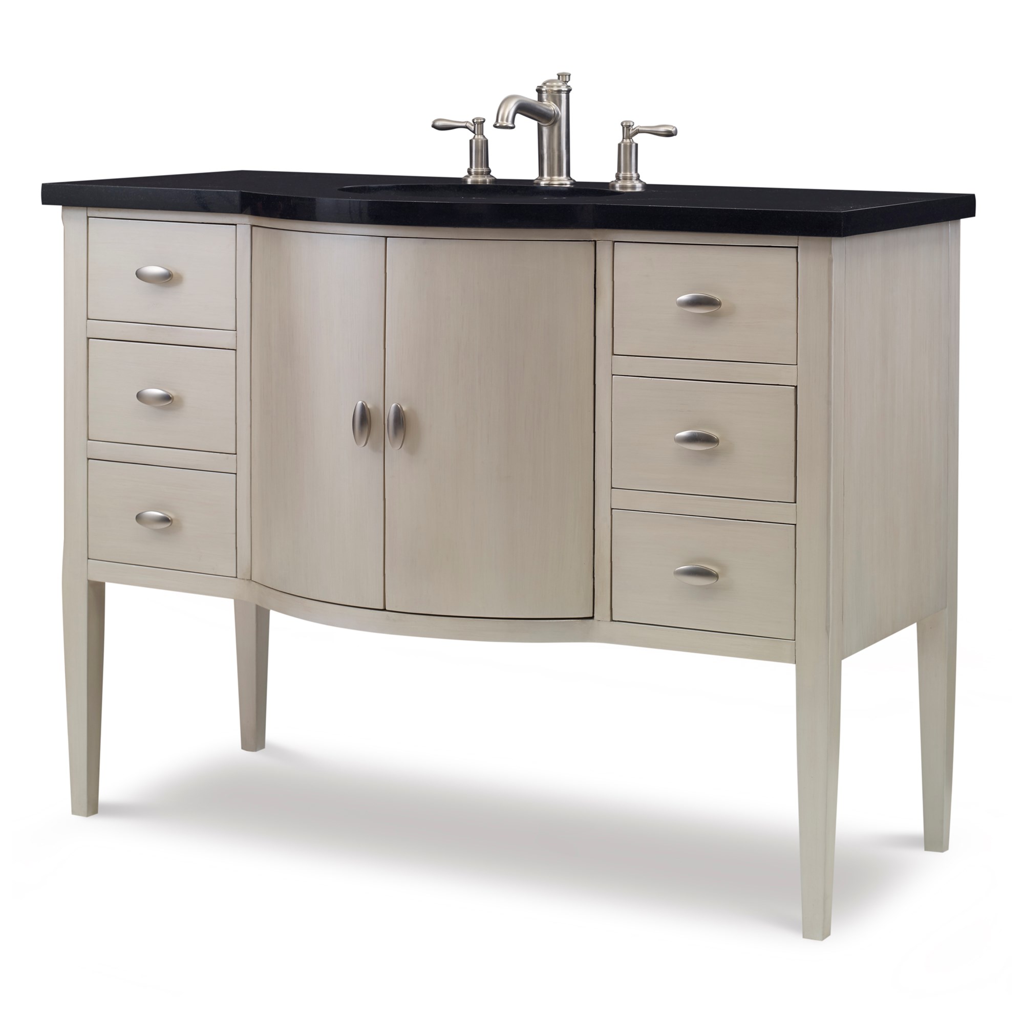 Ambella Home Sterling Bowfront Sink Chest Bath Vanity, Champagne ...