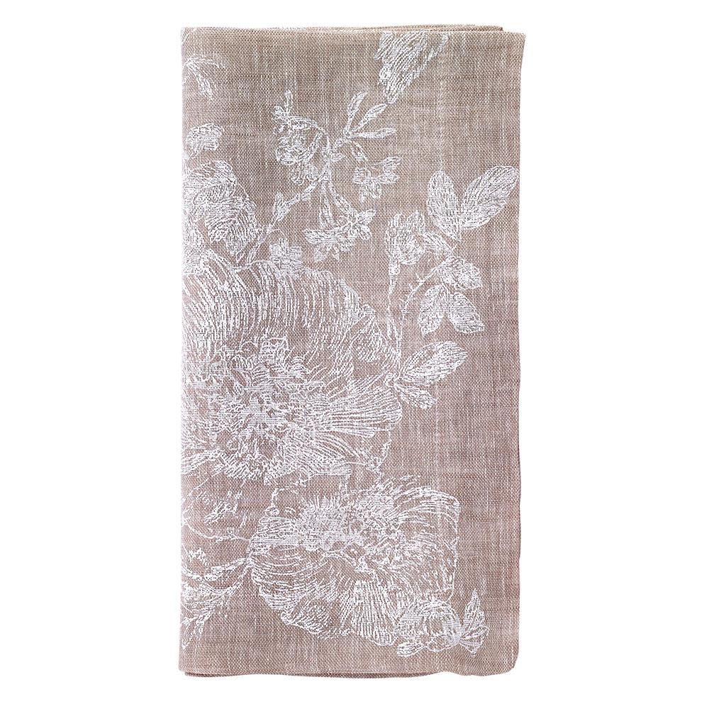 Bodrum French Garden Oatmeal Linen Table Linens | Gracious Style