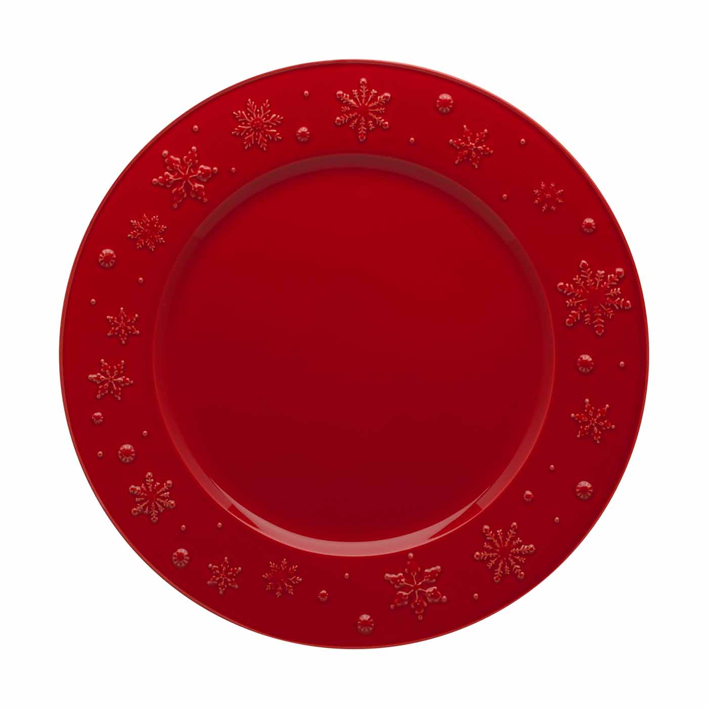 Bordallo Pinheiro Snowflakes Red Dinnerware | Gracious Style