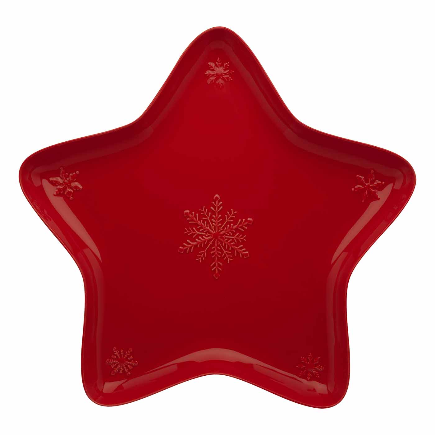 Bordallo Pinheiro Snowflakes Red Dinnerware | Gracious Style