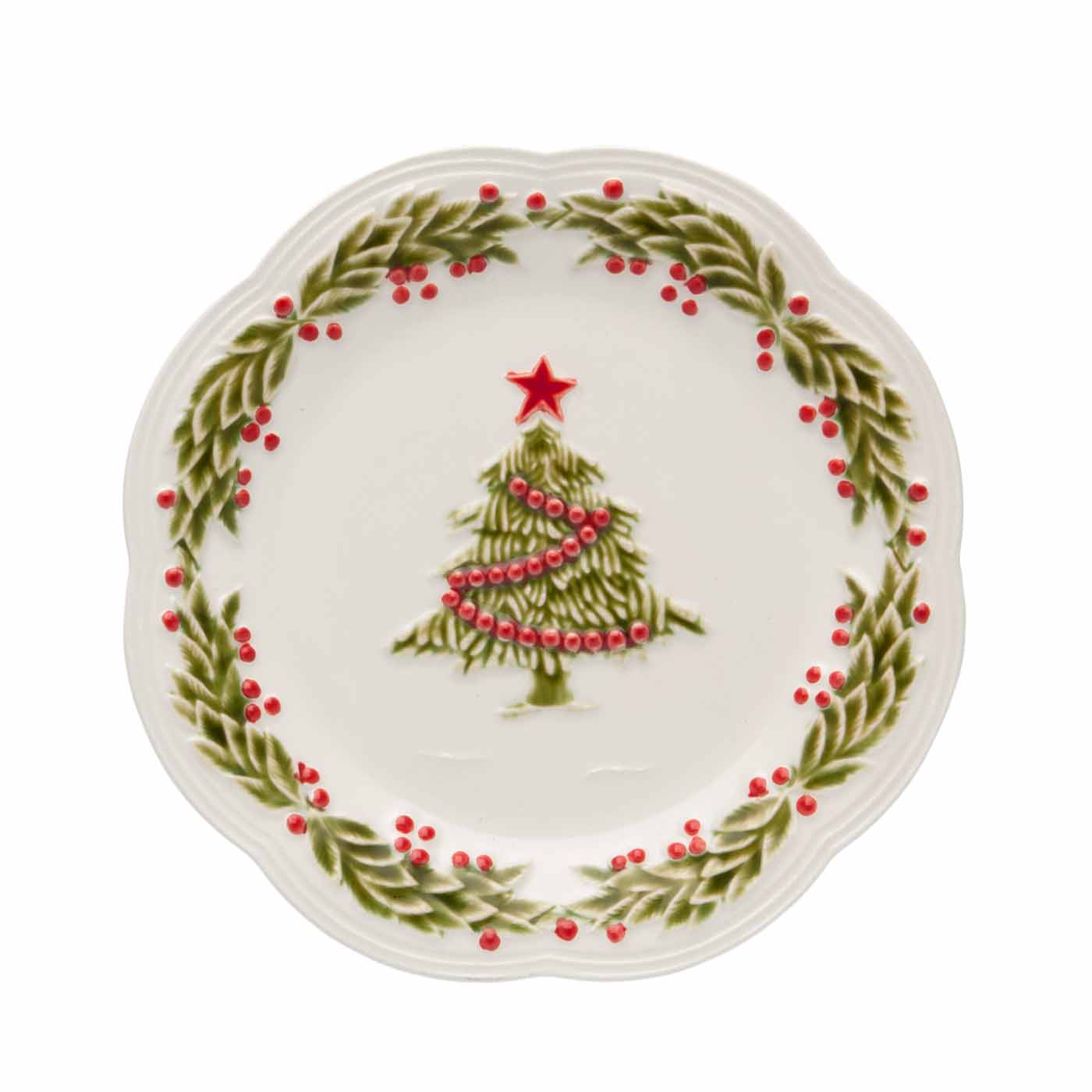 Bordallo Pinheiro Christmas Fruit Plate | Gracious Style Bordallo Pinheiro Christmas Fruit Plate | Gracious Style