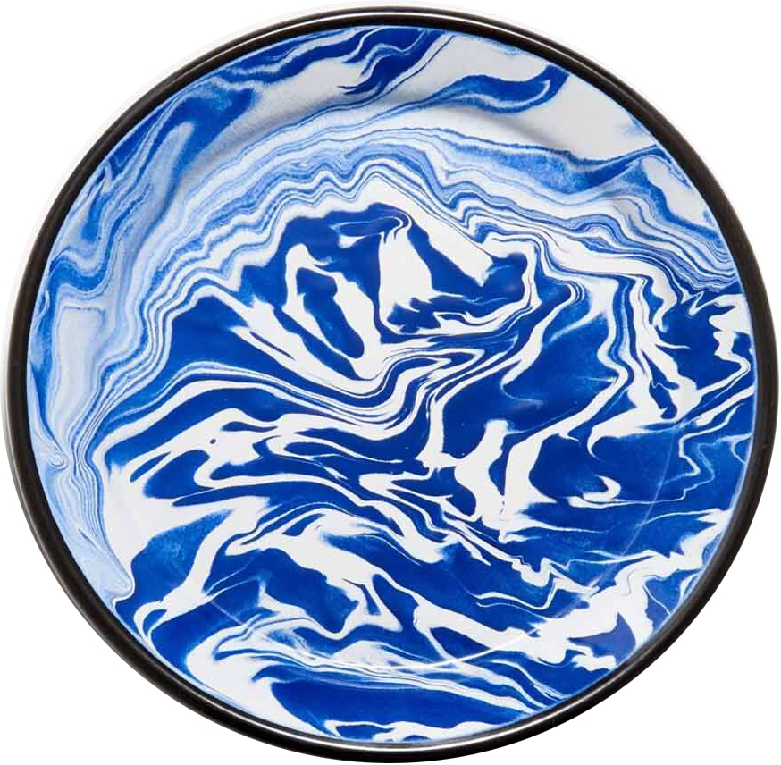 Bornn Marble Swirl Blue Enamel Dinnerware | Gracious Style