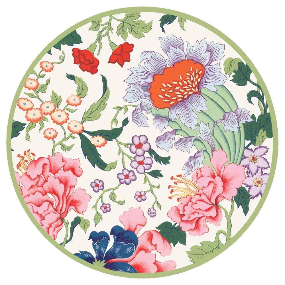 Caspari Chinese Silk Die-Cut Placemat Ivory | Gracious Style