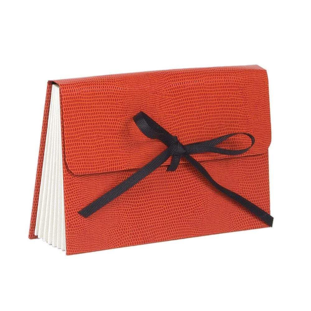Caspari Lizard Small Accordion File in Orange, 1 Folder | Gracious Style