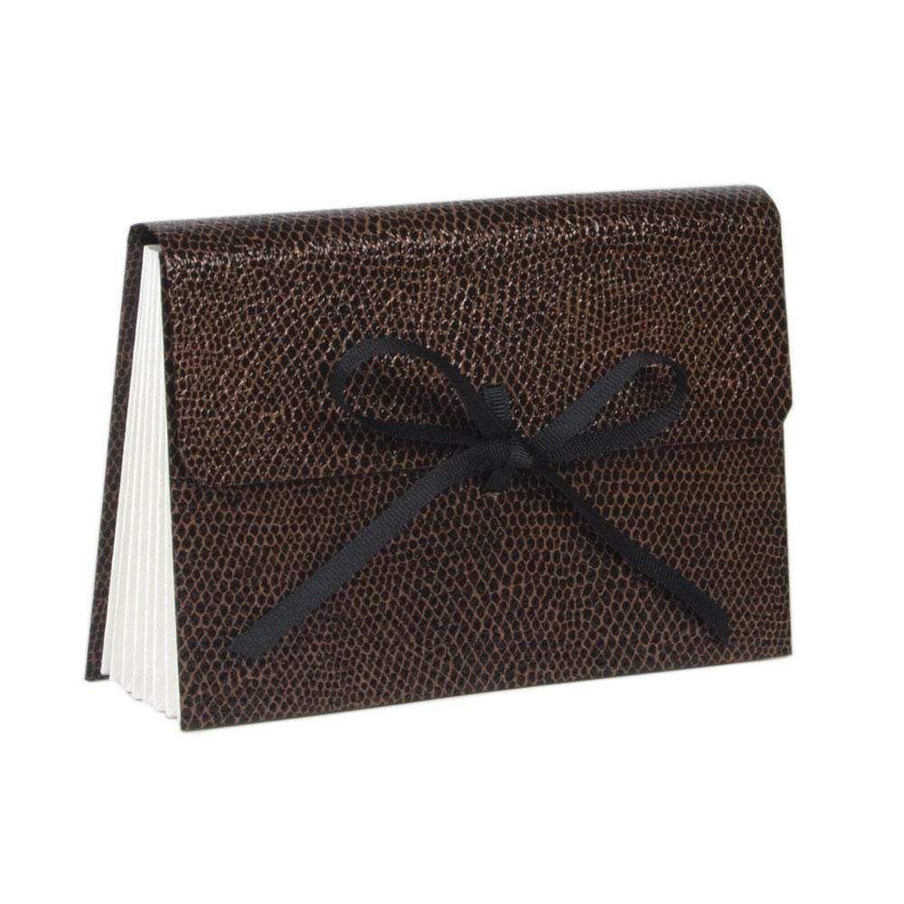 Caspari Snakeskin Small Accordion File in Brown & Black, 1 Folder ...
