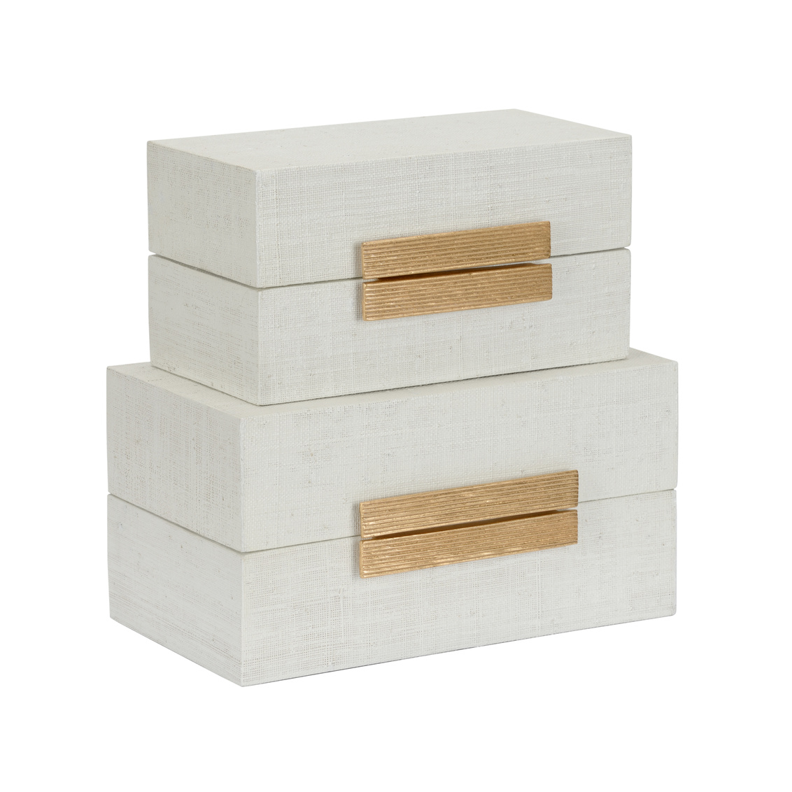 Chelsea House Raffia Boxes (Set of 2) White | Gracious Style