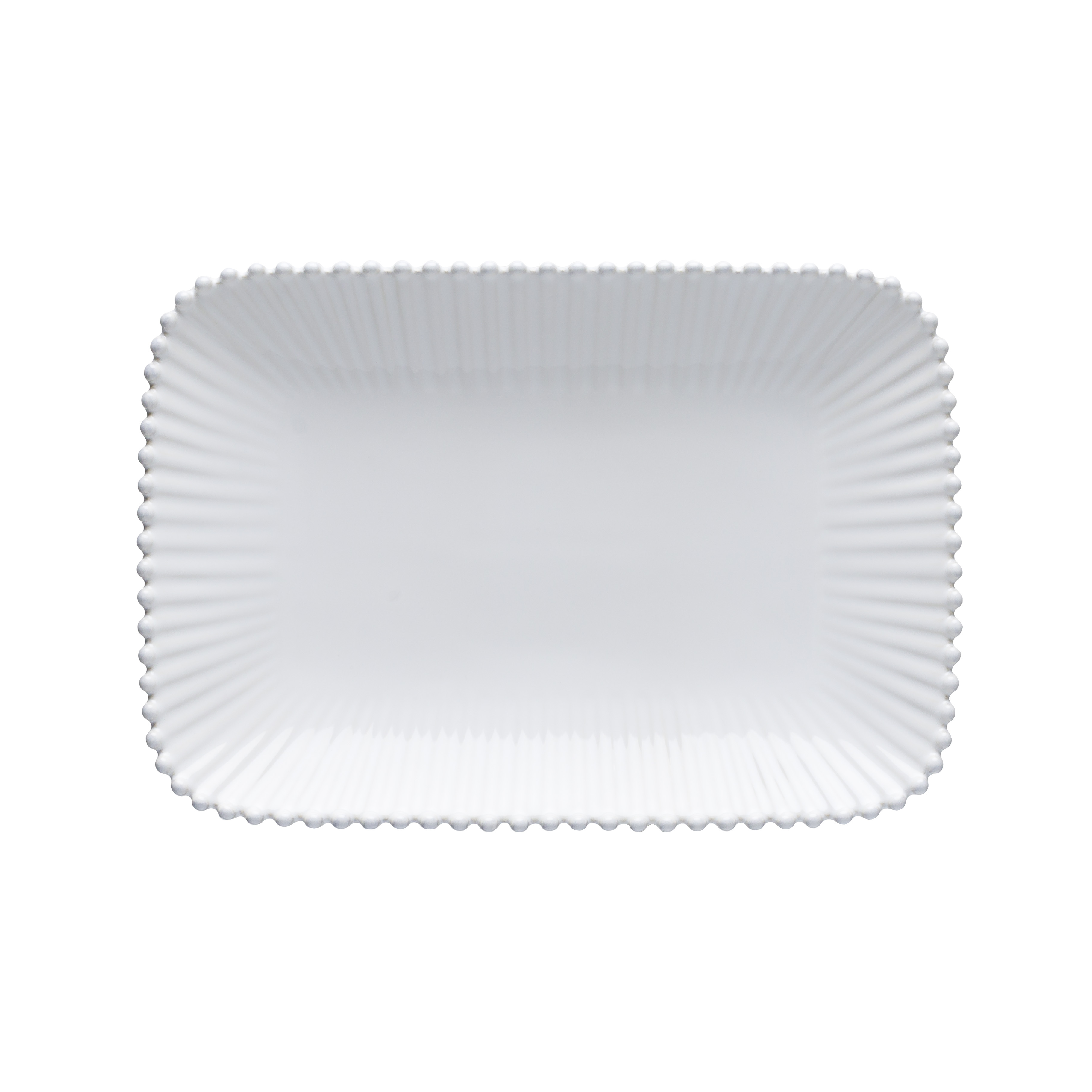 Costa Nova Pearl White 12 In Rectangular Platter | Gracious Style